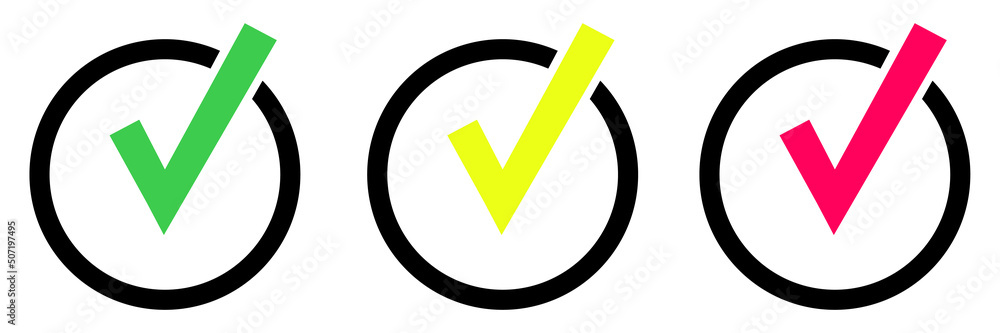 colored check mark icon. Check mark jpeg icon. Checkmark Illustration ...