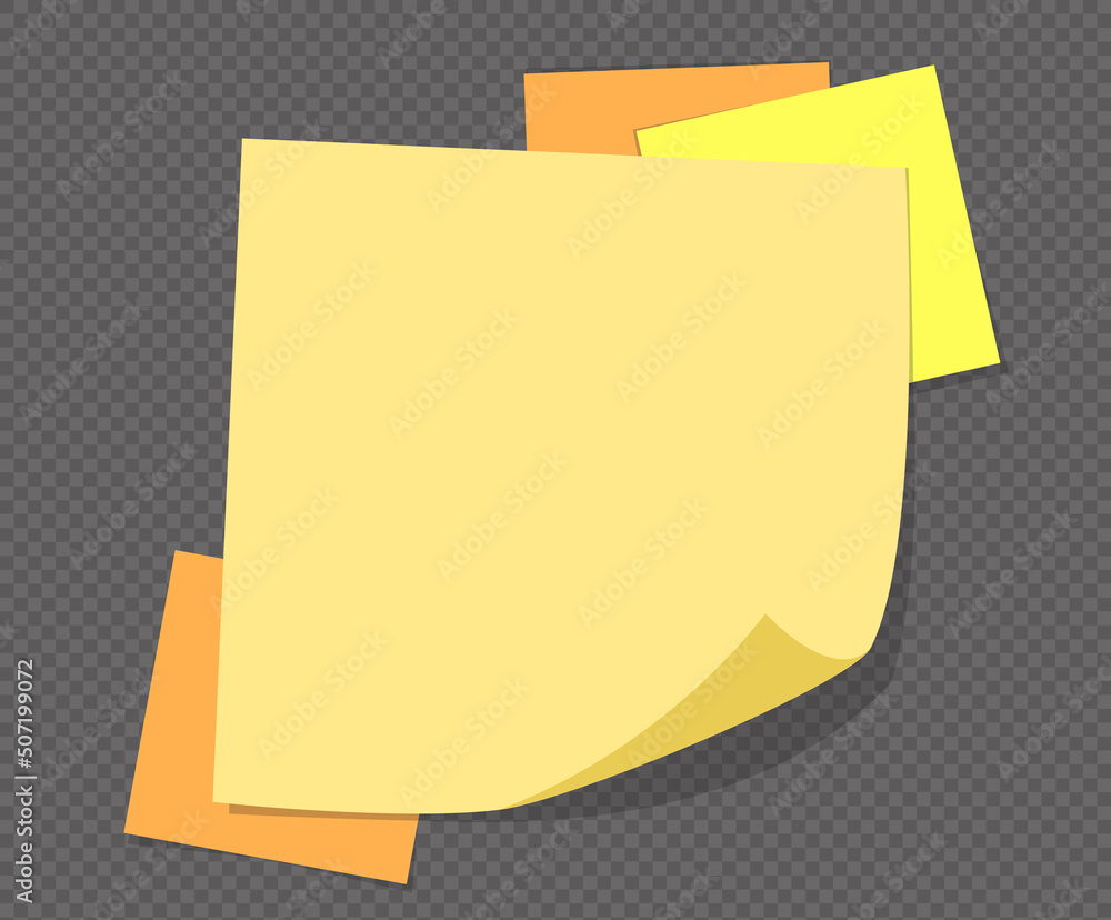 Banners with note and memo illustration set. memo, paper, diary, 3d ...