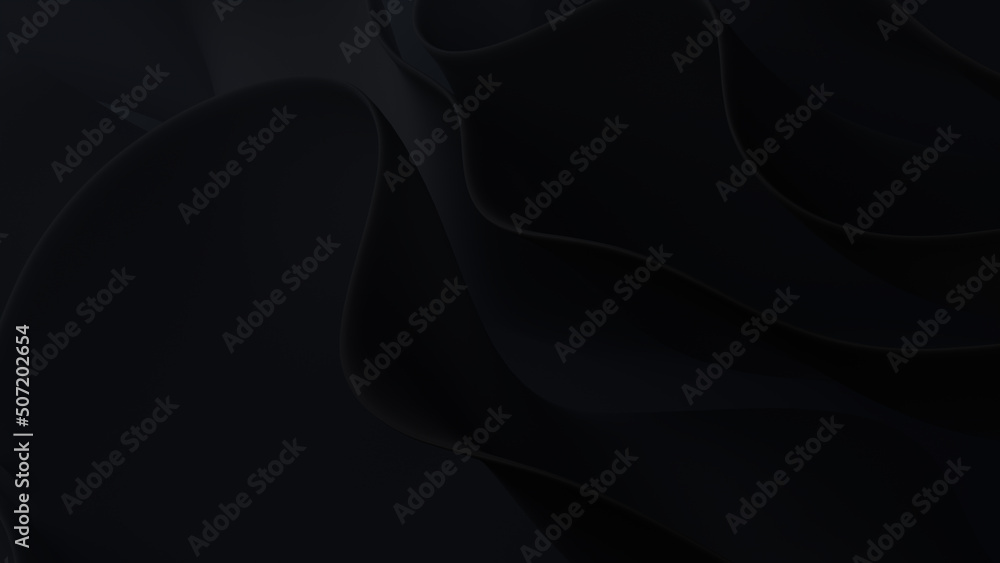 Ripple Black Surfaces. Elegant Abstract 3D Background. 3D Render. Stock ...