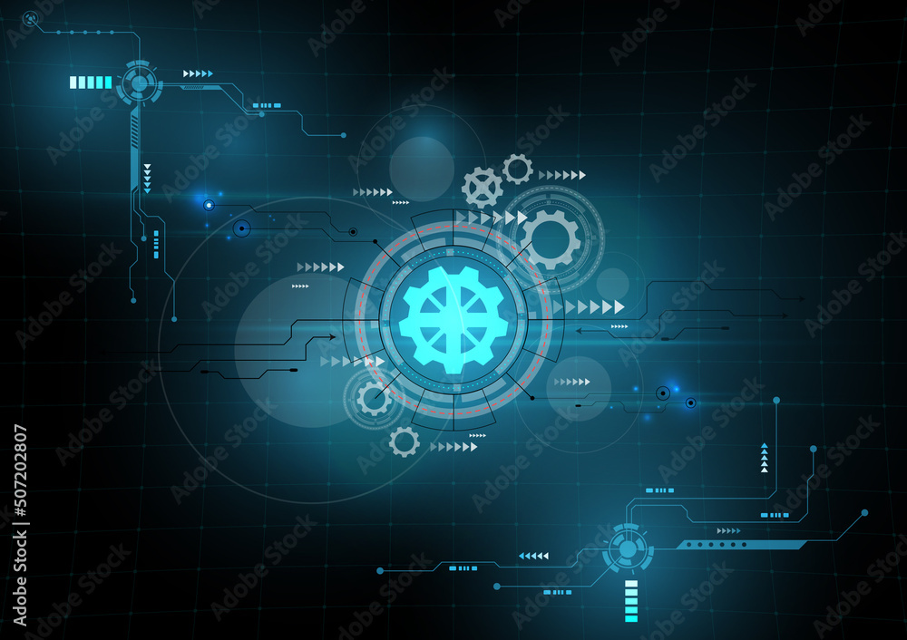 technology background with gears Stock Illustration | Adobe Stock