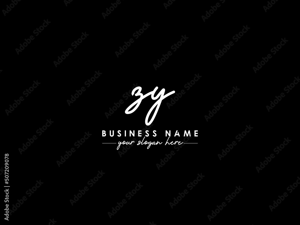 Letter ZY Signature Logo, Signature Zy yz Logo Icon Vector For Your any ...