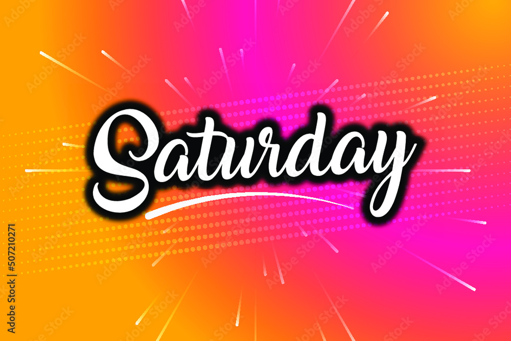 7 Day Name with Gradient Background Stock Vector | Adobe Stock