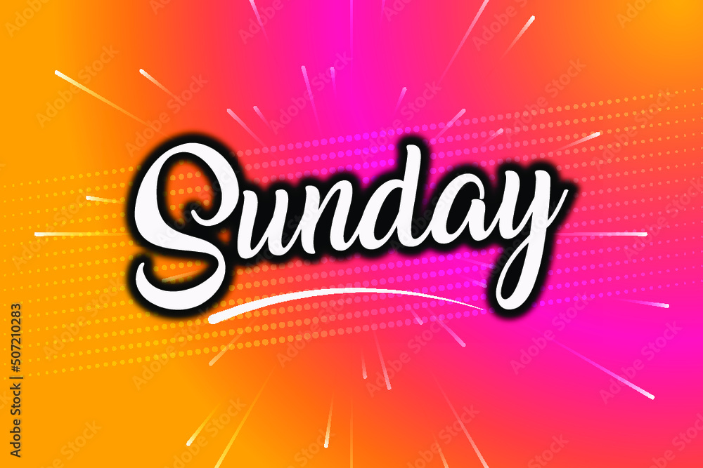 7 Day Name with Gradient Background Stock Vector | Adobe Stock