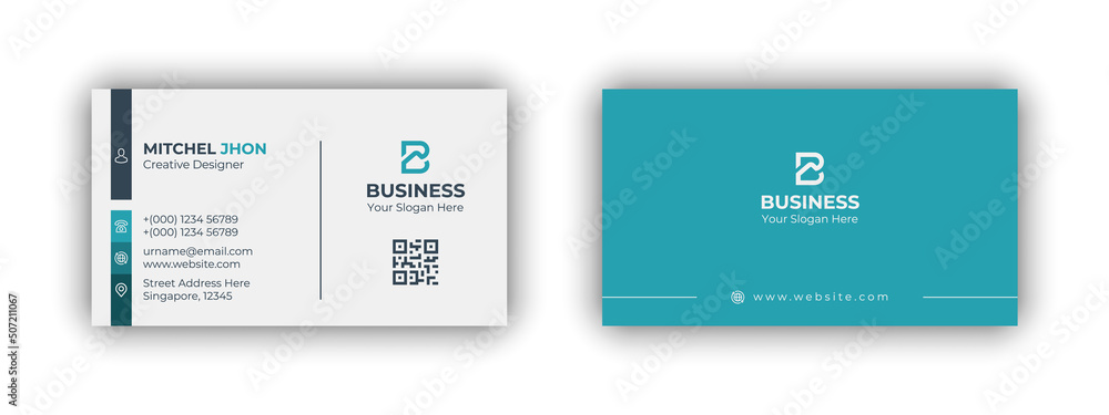 Business card template / easy to edit Stock Vector | Adobe Stock