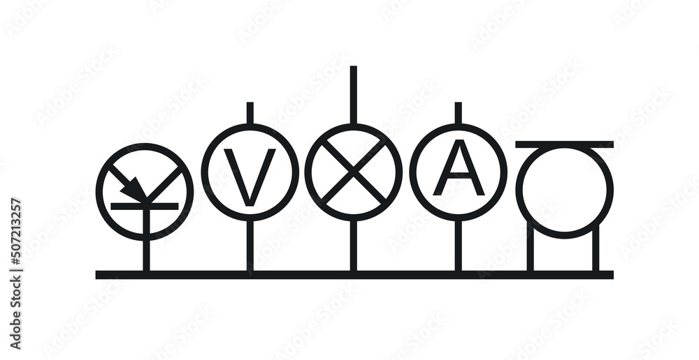 Radio component. Radio electronic circuit. Symbolic designation ...