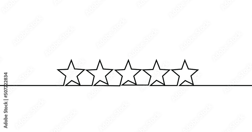 five star drawing concept rank and quality measurement symbol Stock ...