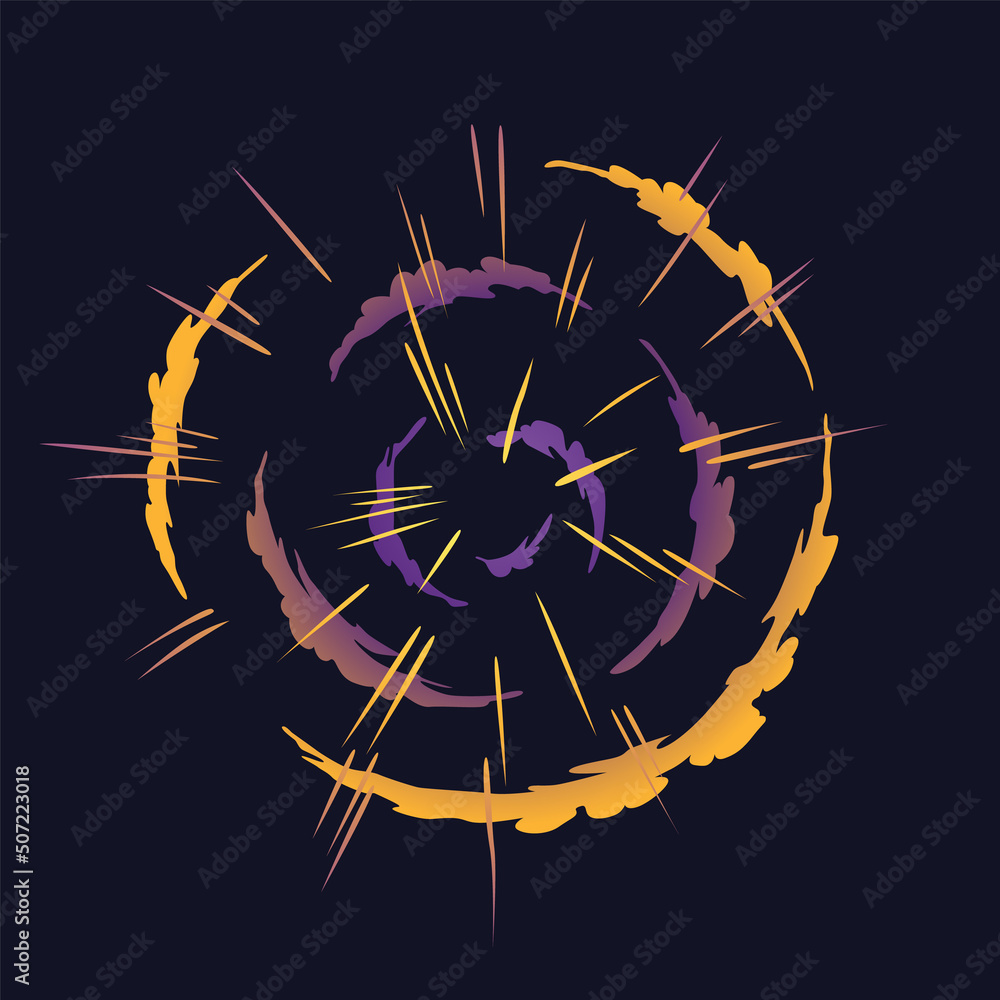 Cartoon explosion icon. Comic book element. Boom cloud and flame, smoke ...