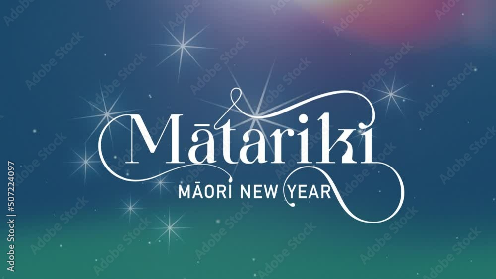 NZ Matariki Maori New Year title Stock Video | Adobe Stock