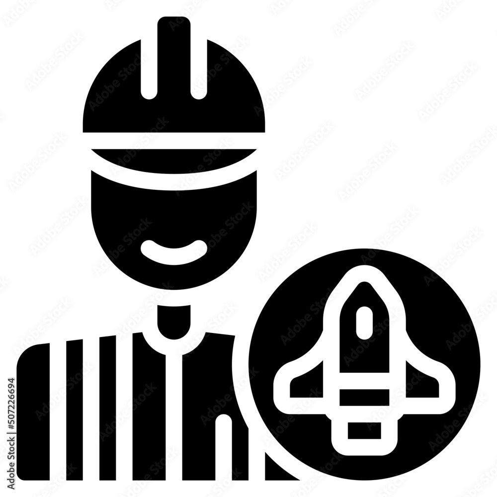 Aerospace Engineer Icon Stock Vector | Adobe Stock