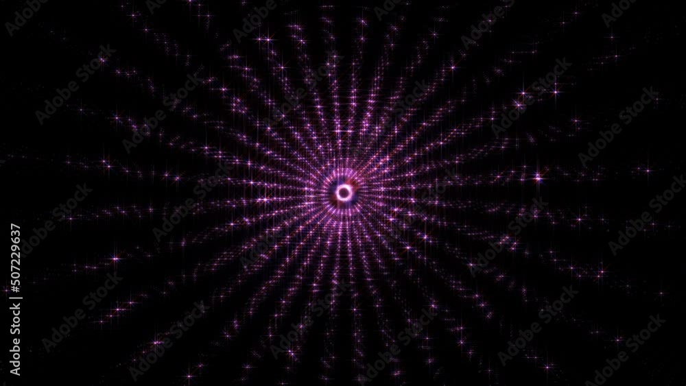Loop center of beautiful glowing circle light star sparkling magical ...