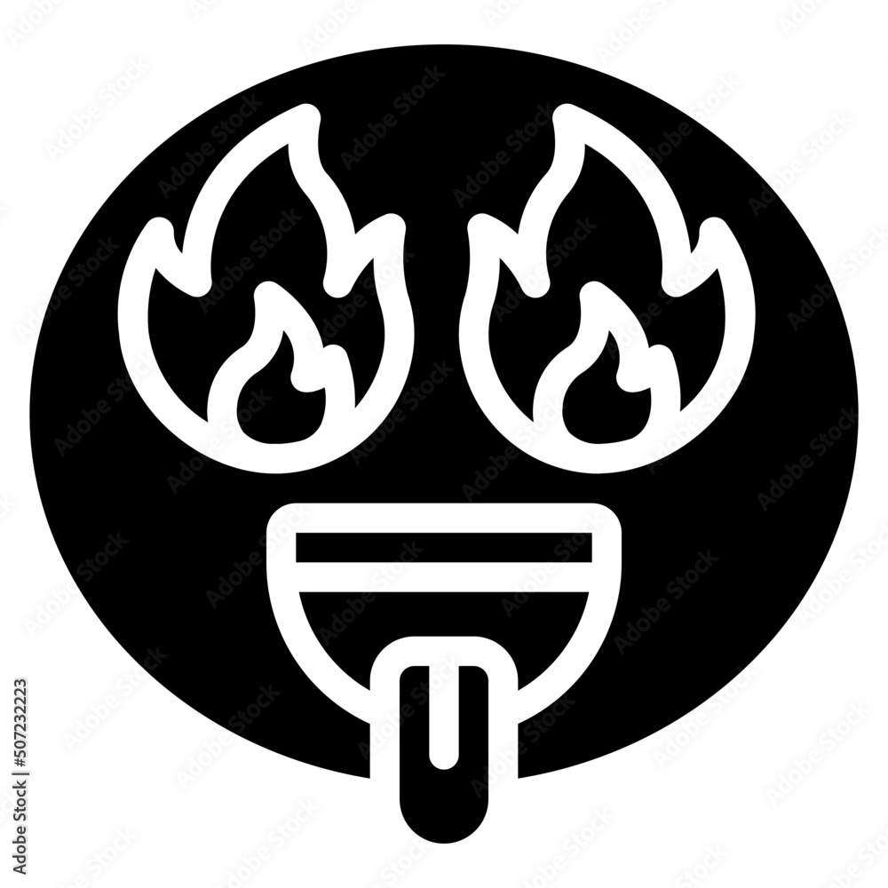 Flame Eyes Icon Stock Vector | Adobe Stock
