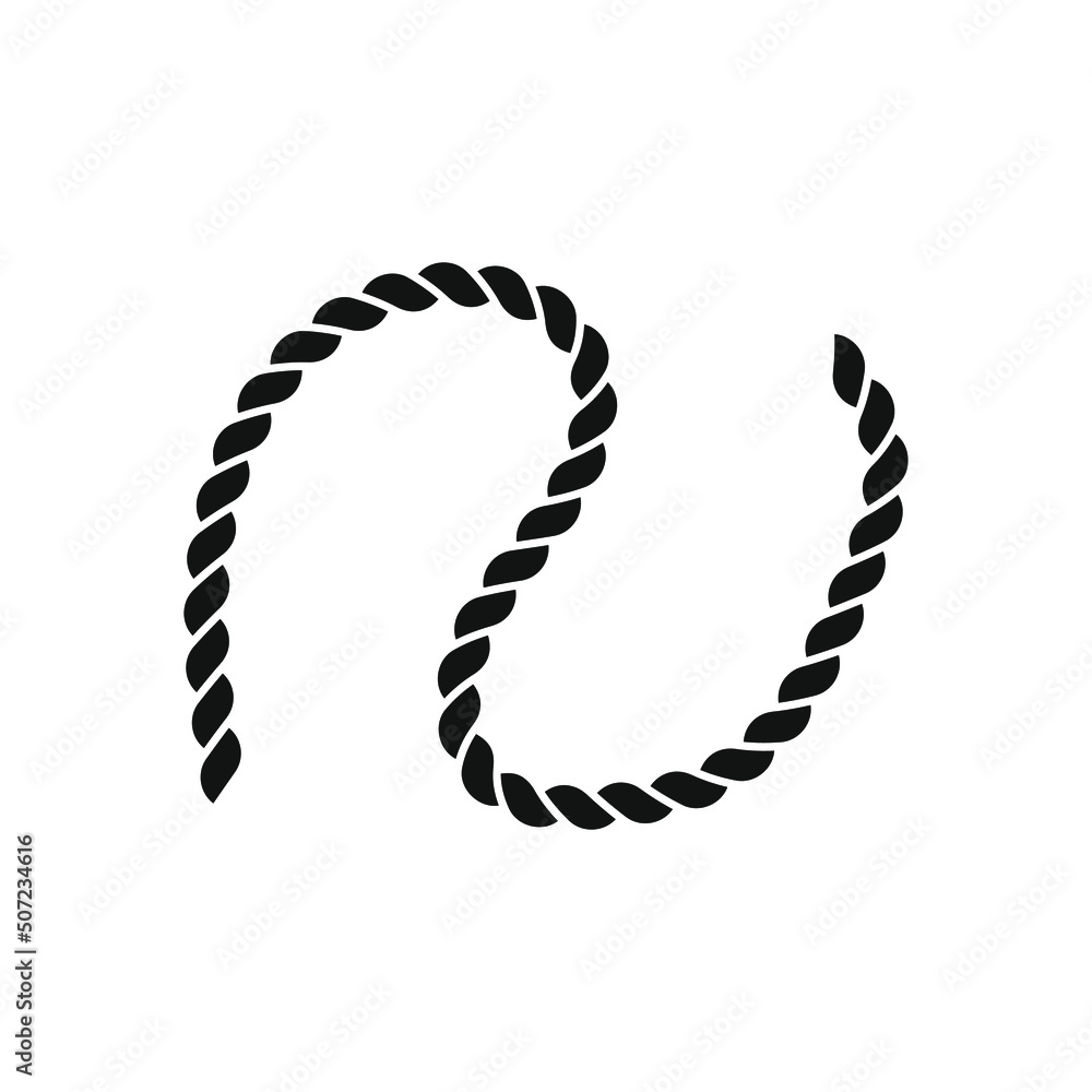 Rope icon vector. cable illustration sign. knot symbol or logo. Stock ...