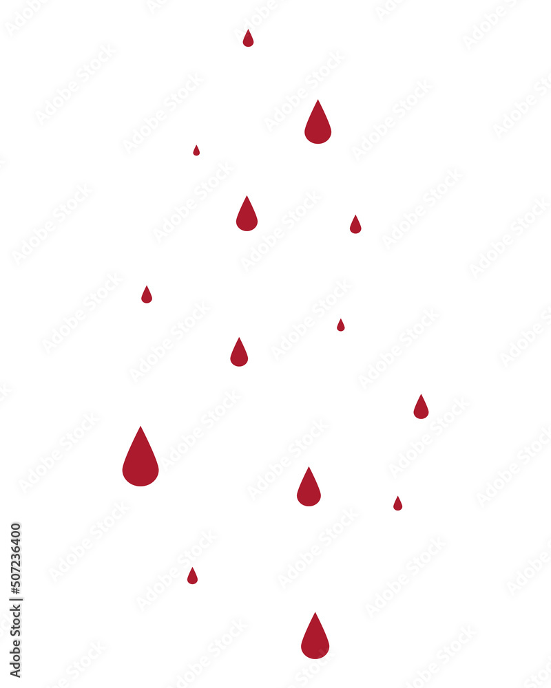 Drops. Scarlet blood drips from top to bottom. Heaven is crying red ...