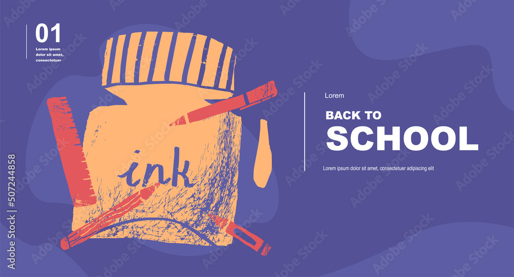 Ink, pen, pencil, marker. Abstract, vector illustrations. Back to ...