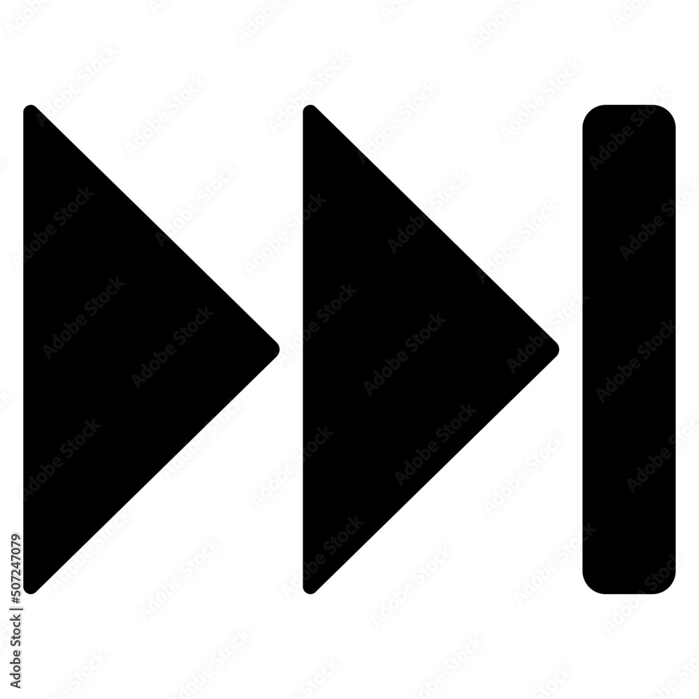 Fast Forward Arrow Icon Stock Vector | Adobe Stock