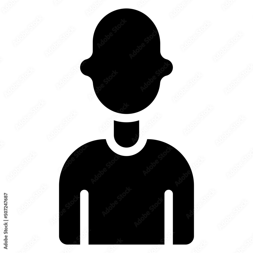 Bald Man Icon Stock Vector | Adobe Stock