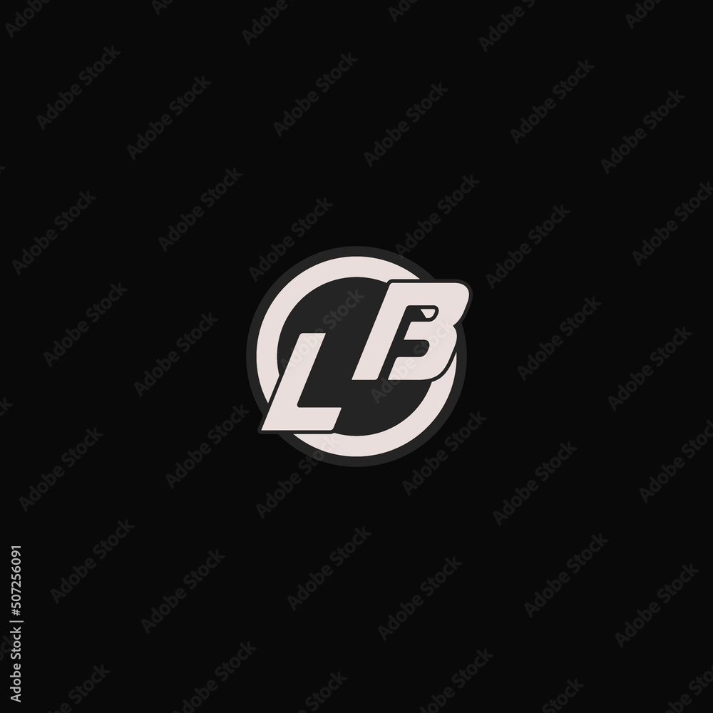 Initial LB logo circle line style, simple esport team logo design Stock Vector | Adobe Stock