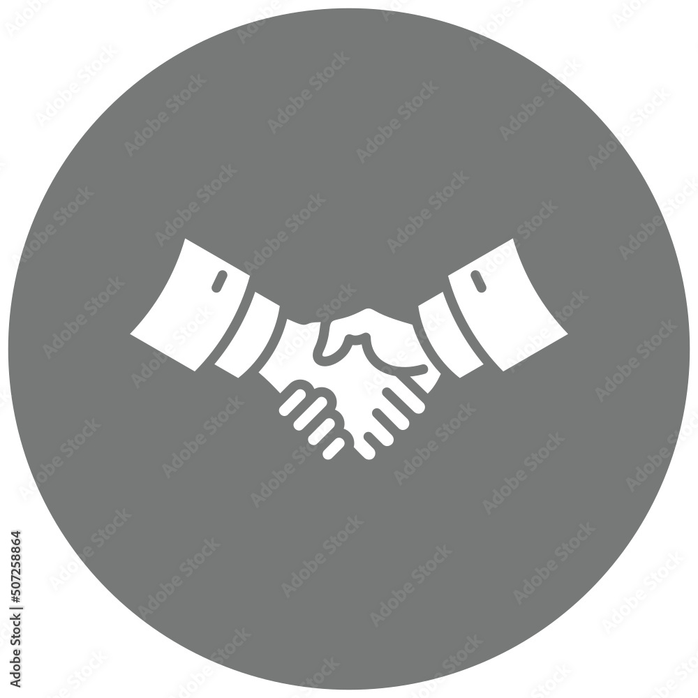 Hand Shake Icon Stock Vector | Adobe Stock
