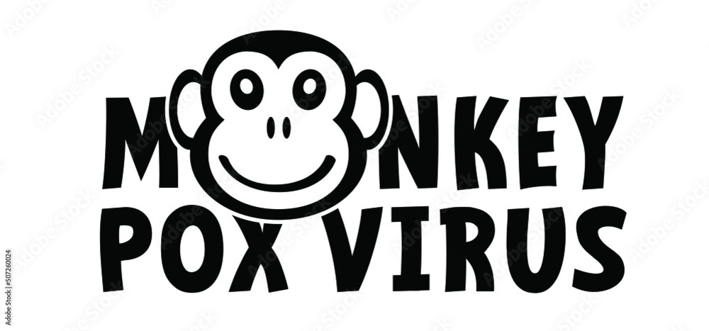 Cartoon monkey virus or monkeypox. The virus belongs to the genus ...