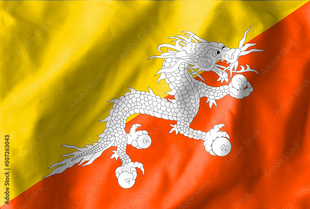 Flag of Bhutan. The National Flag of Bhutan is one of the official ...