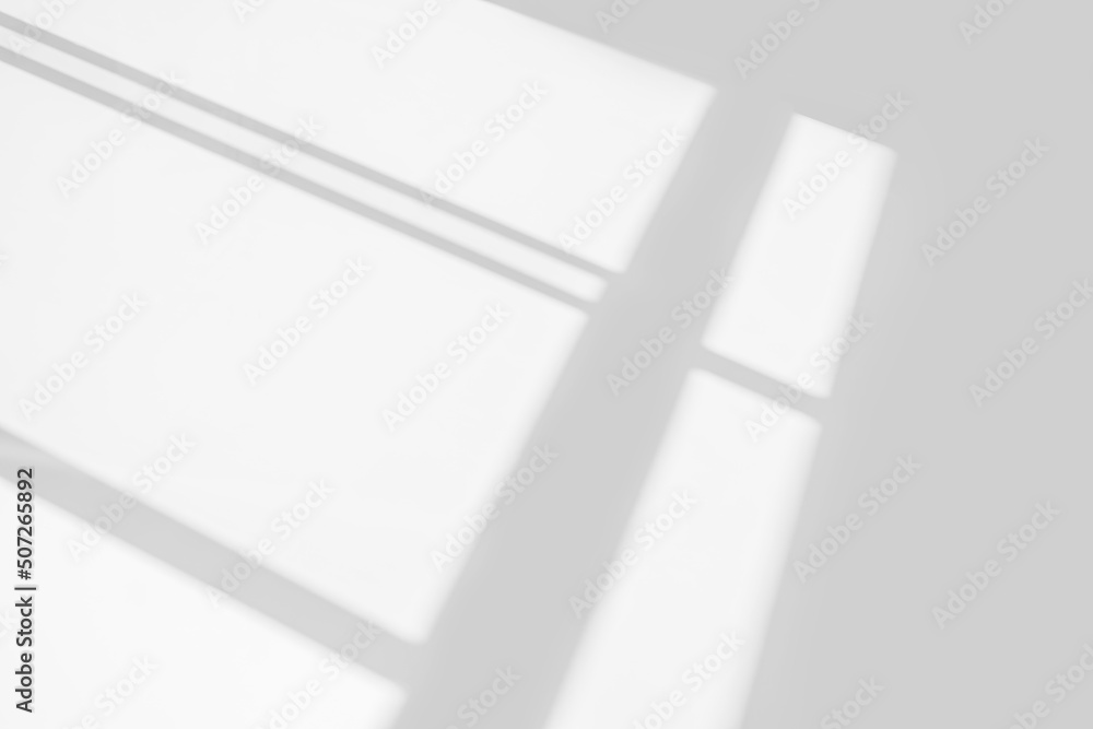 Gray shadow and light blur abstract background on white wall from ...