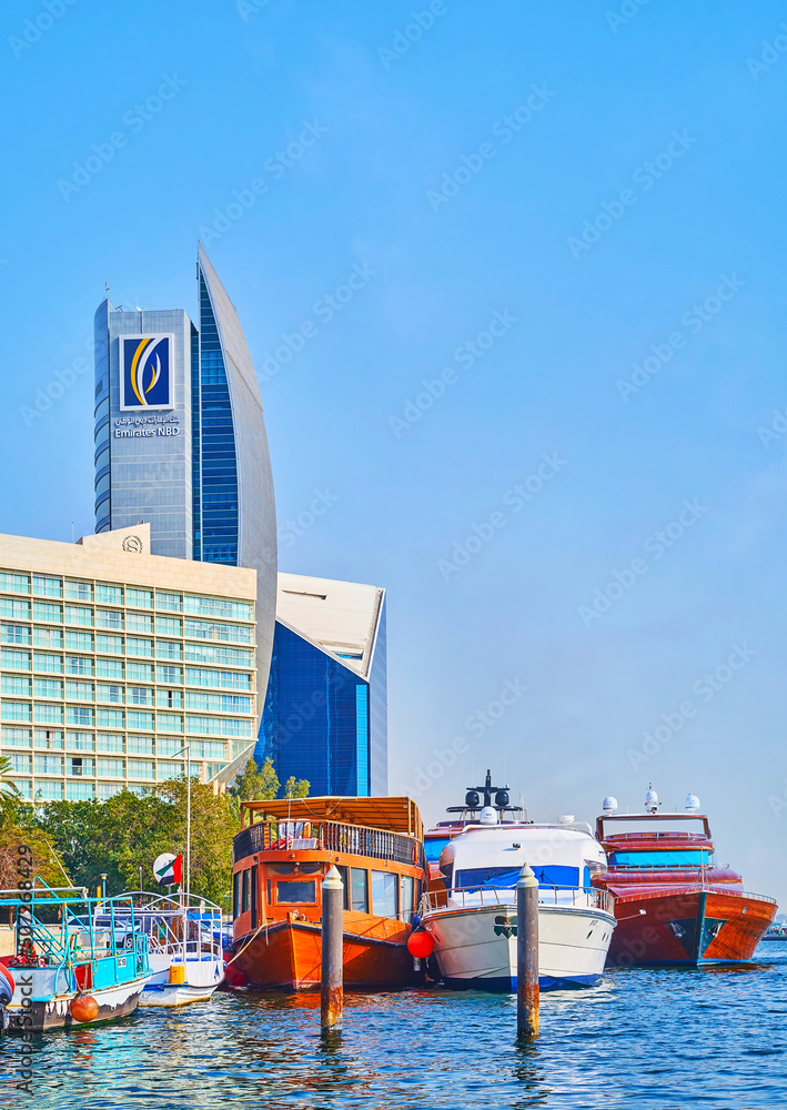 The Deira Port Saeed high rises from Dubai Creek, on March 1 in Dubai ...