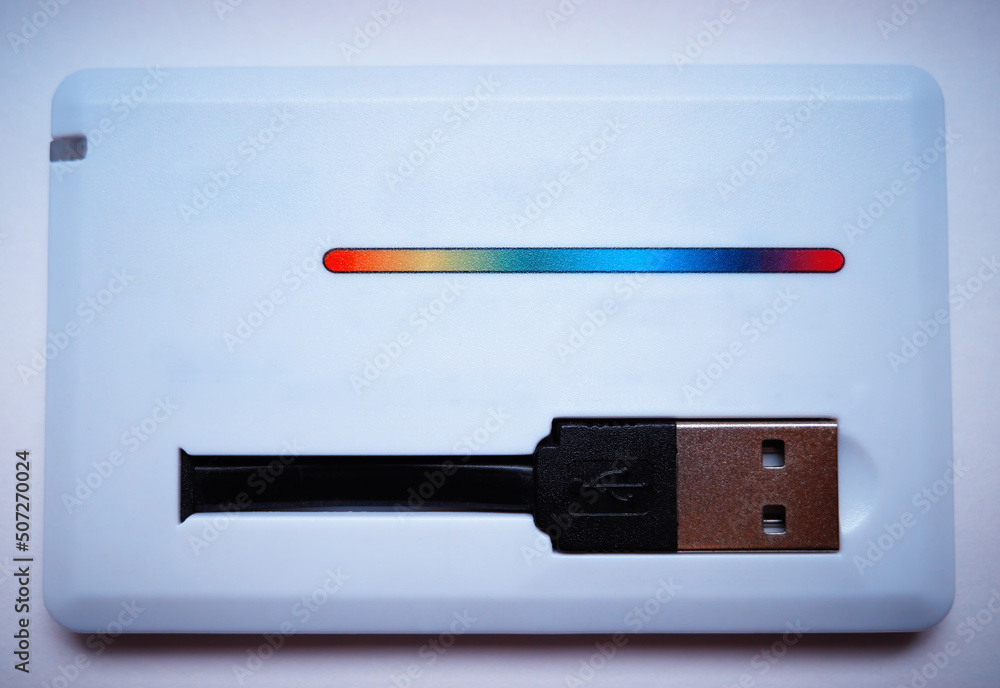 Driver plastic card with usb dongle tech background Stock Photo | Adobe ...