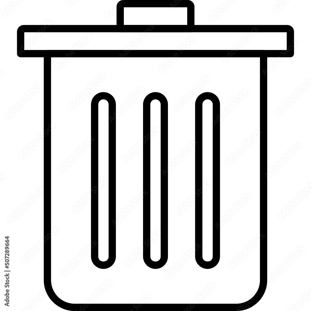 Dustbin Icon Stock Vector | Adobe Stock