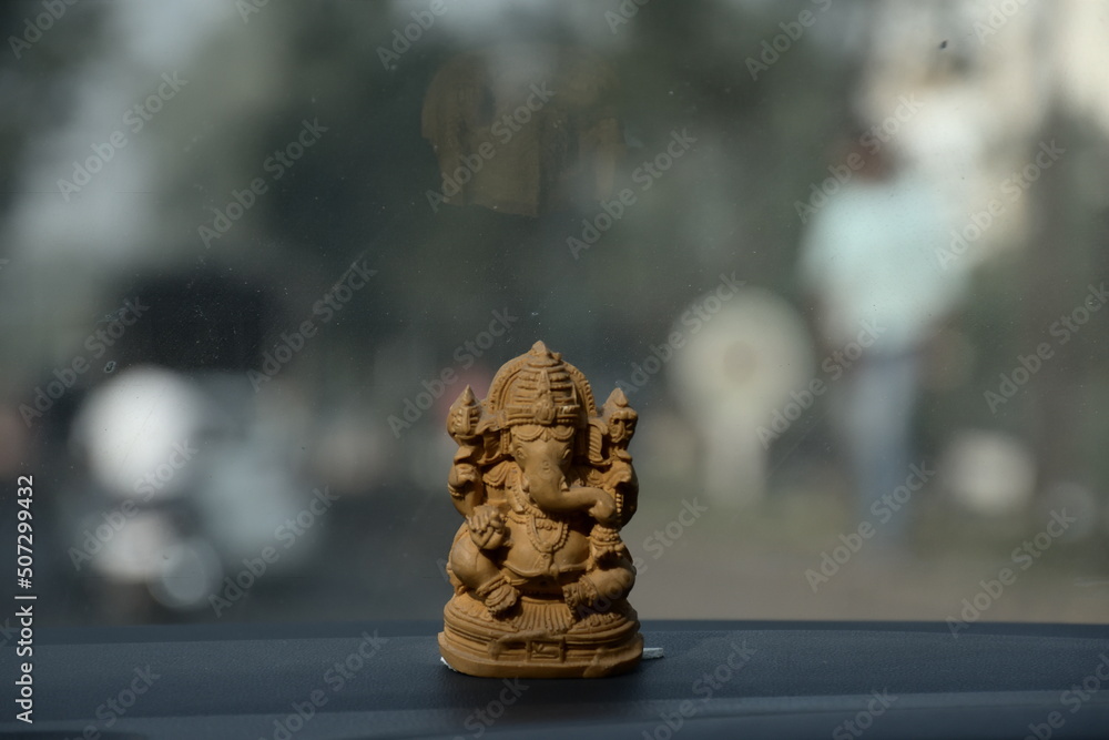 Statue Of Lord Ganesha In the Car Stock Photo | Adobe Stock