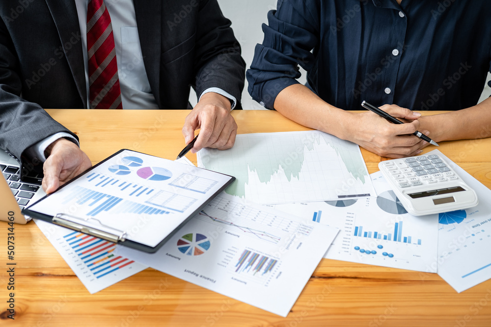 Business partner team working together meeting are discussing and ...