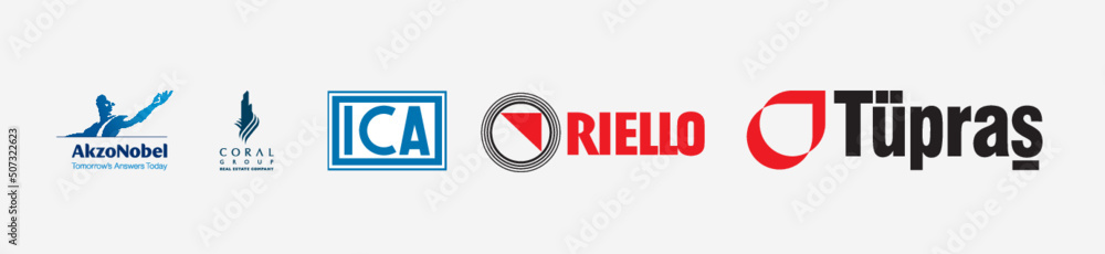 Riello Logo, Coral Group Logo, ICA Logo, AkzoNobel Logo, Tupras Logo ...