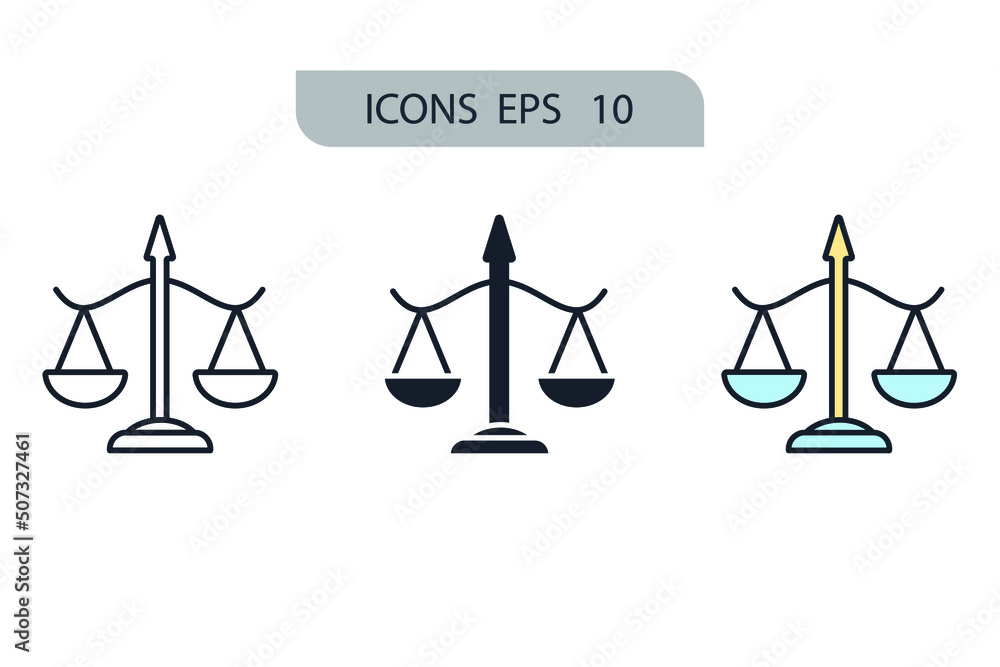 balance icons symbol vector elements for infographic web Stock Vector ...