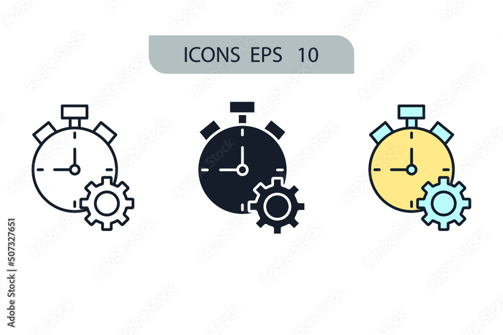 Efficiency icons symbol vector elements for infographic web Stock ...