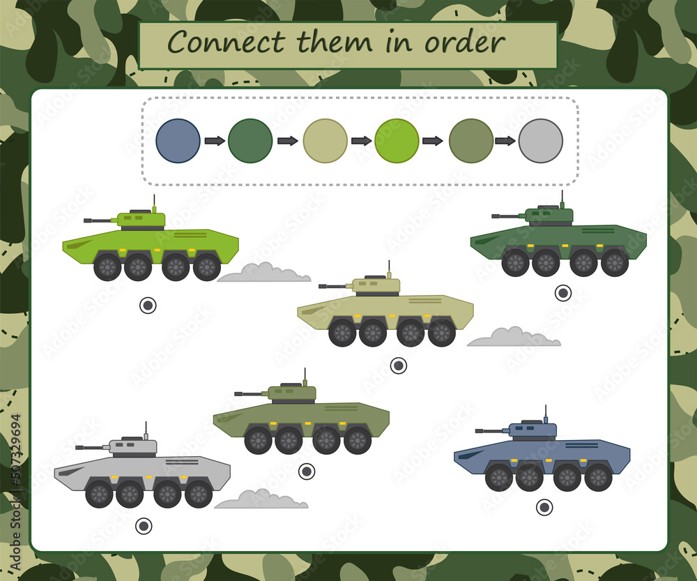 Educational game for preschool children. Connect point by point ...