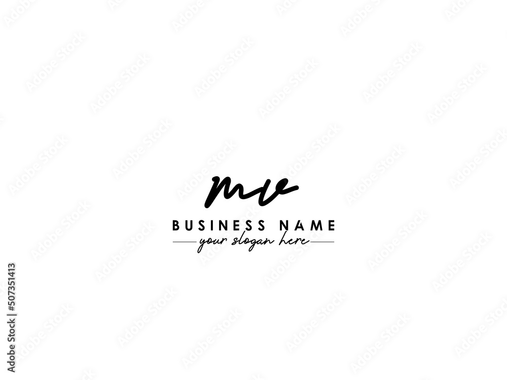 Alphabet MV Signature Logo, Letter VM mv Signature Logo Icon Vector ...