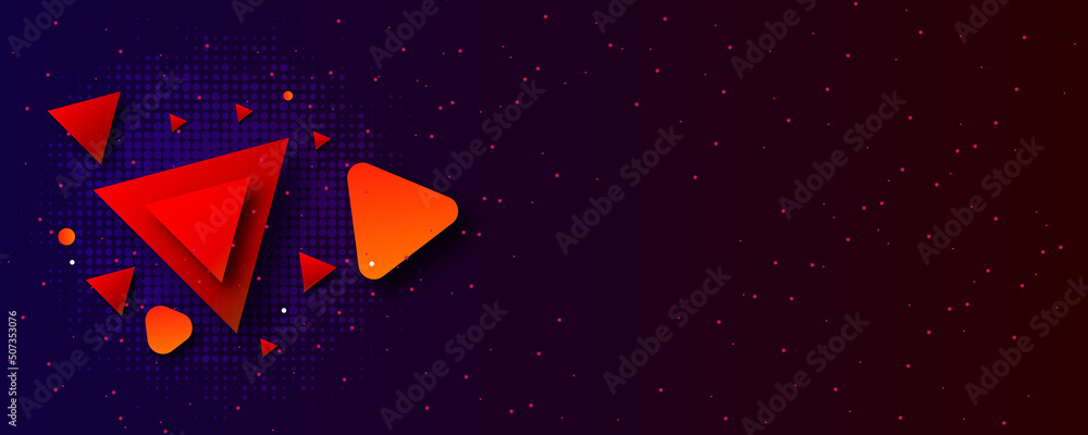 Abstract colorful tringle shape banner design . 3D tringle background ...