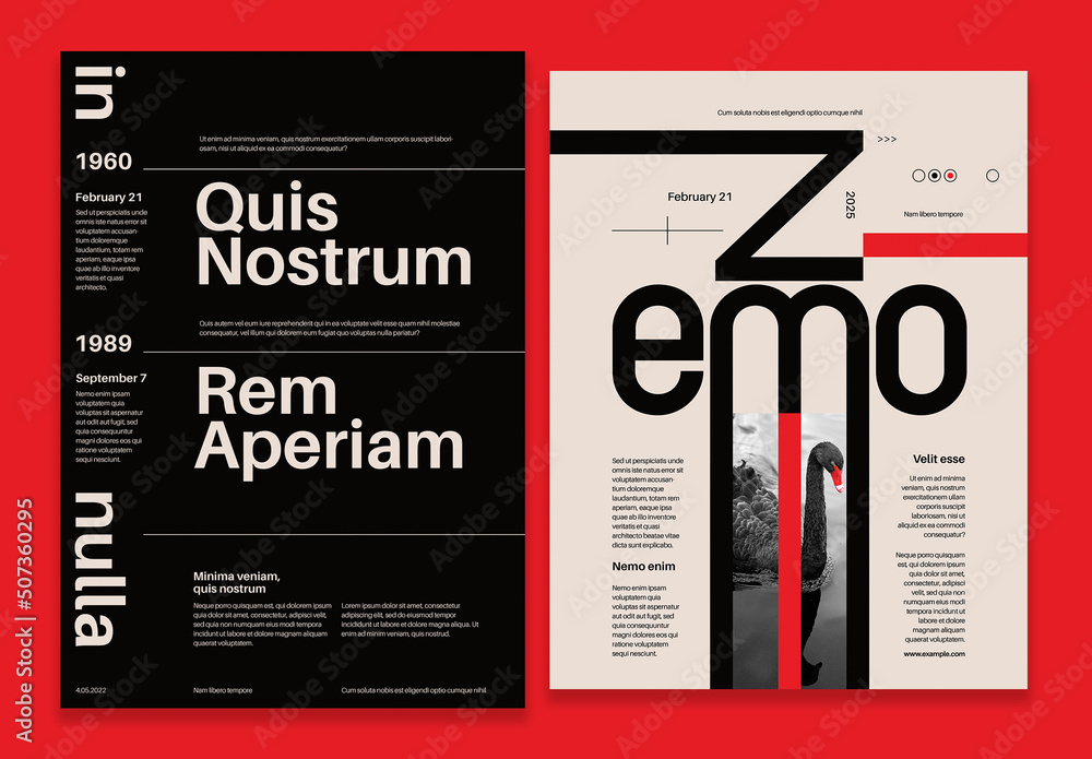 Modern Text Flyer Layout Stock Template | Adobe Stock