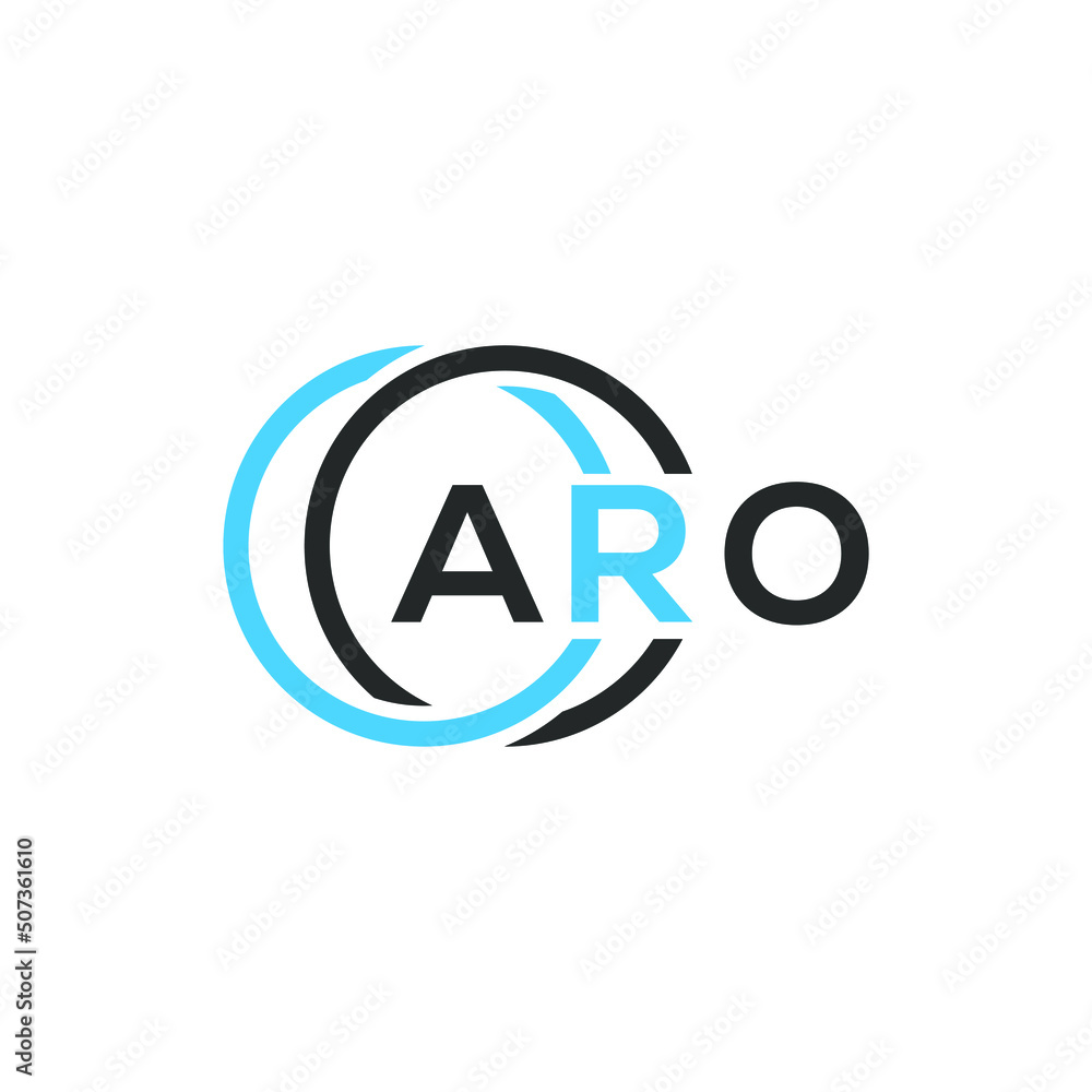 ARO logo monogram isolated on circle element design template, ARO ...