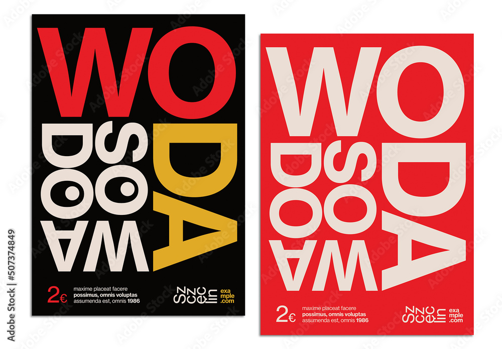 Vintage Typographic Promotion Poster Layout Stock Template | Adobe Stock