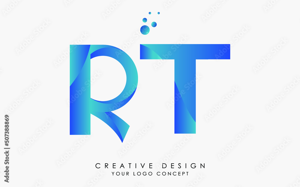 RT letter logo design template vector Stock Vector | Adobe Stock