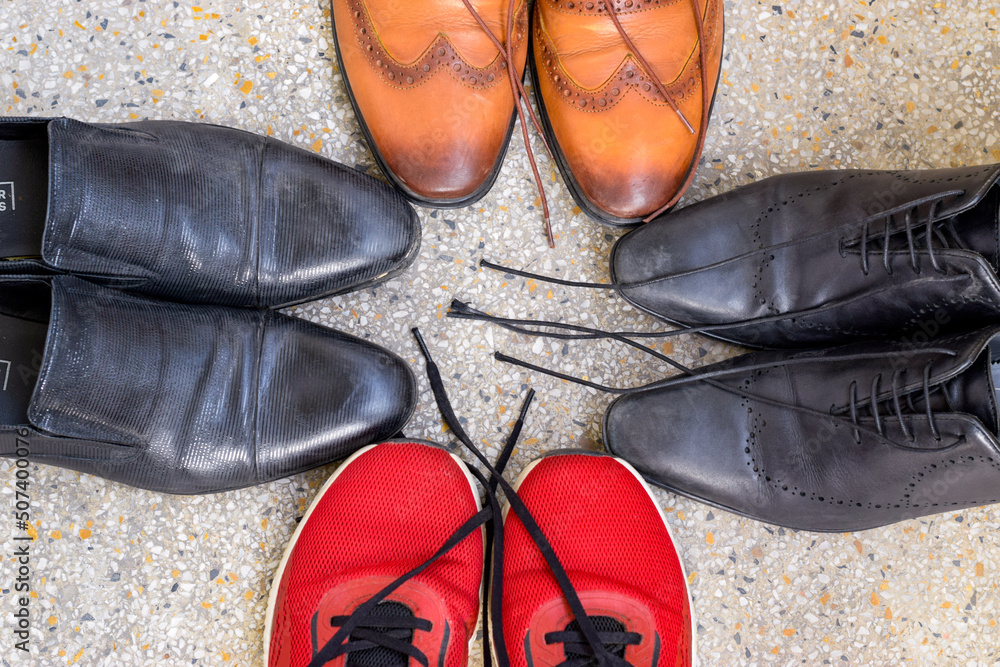 Bangalore, India 2022: Colorful shoes kept on display to showcase ...