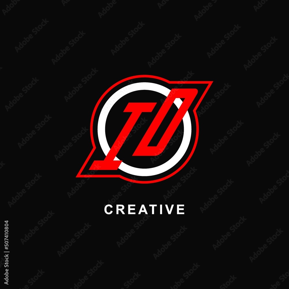 Monogram ID logo circle line, simple and clean esport logo design Stock ...