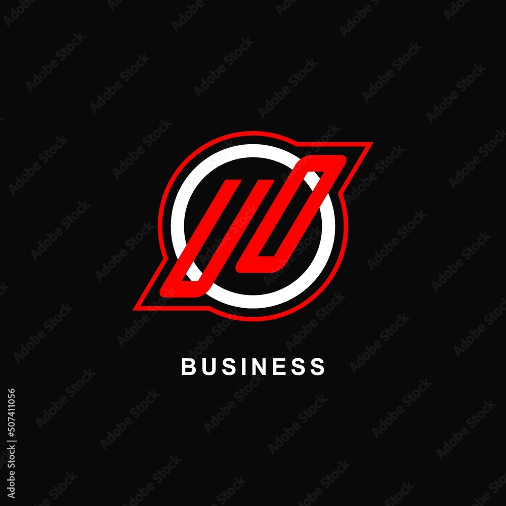 Monogram UO logo circle line, simple and clean esport logo design Stock ...