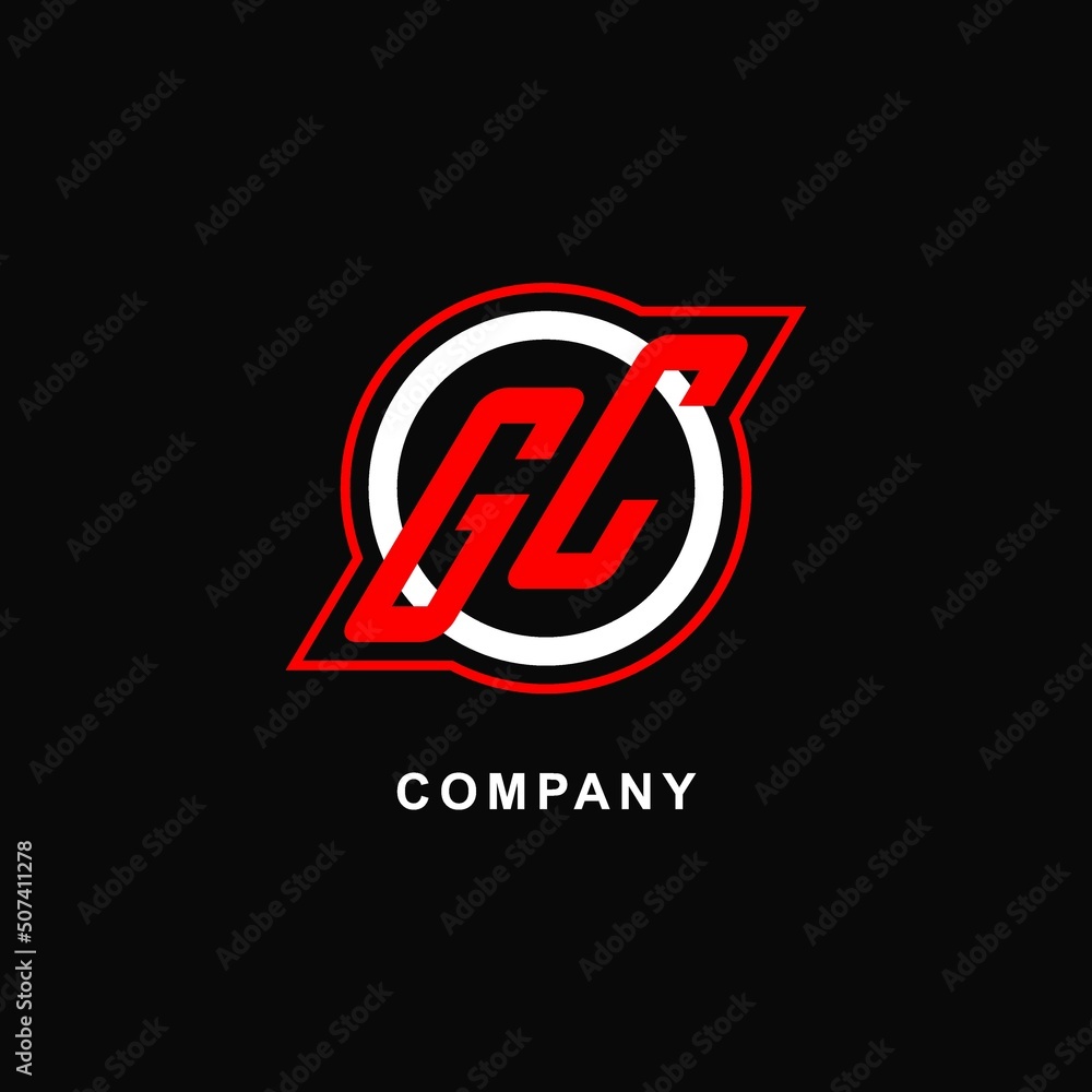 Monogram GC logo circle line, simple and clean esport logo design Stock ...