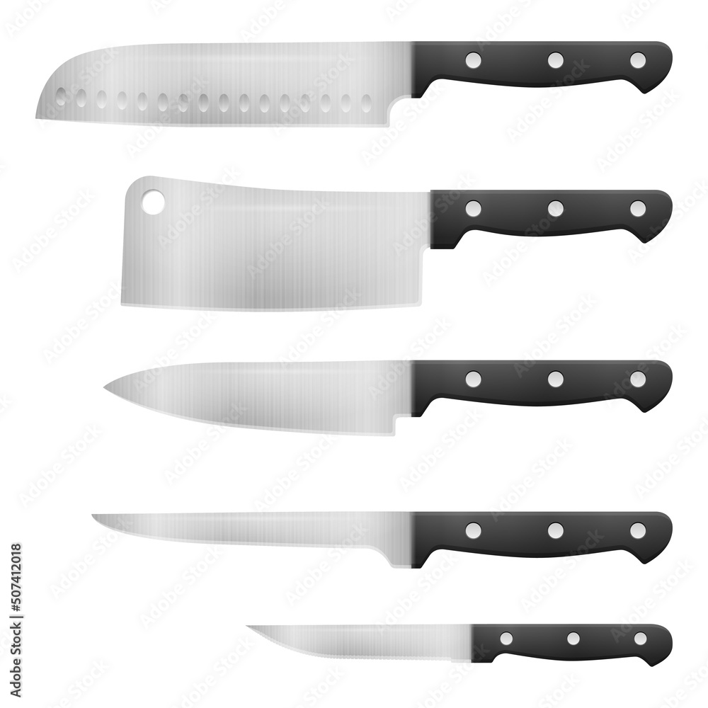 Kitchen knife set Stock Vector | Adobe Stock