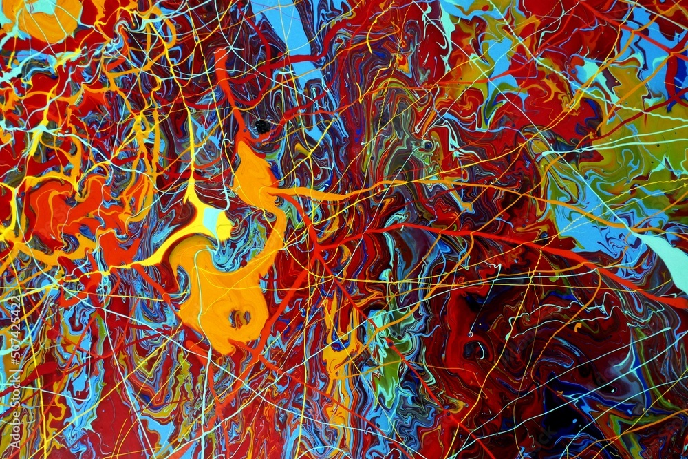 Magnificent abstract background with a mixture of colors, red, blue and ...