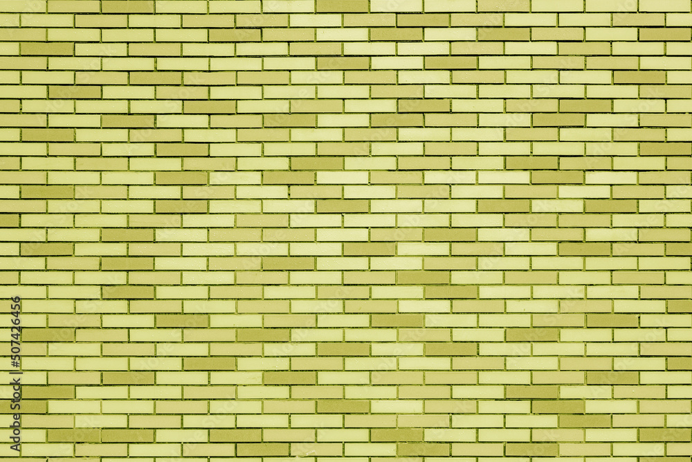 Yellow brick wall. Construction retro stylish background. Stock Photo ...