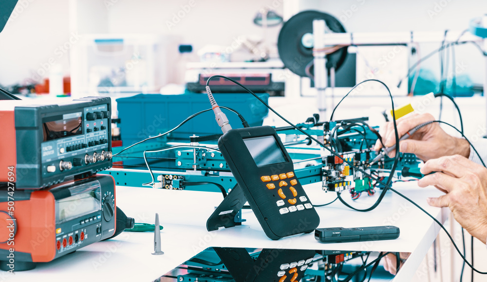 Assembling and adjust the electronics instrument for precision physical ...