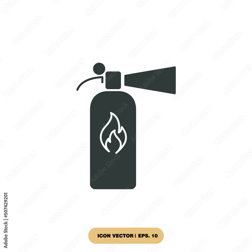 Fire extinguisher icons symbol vector elements for infographic web ...