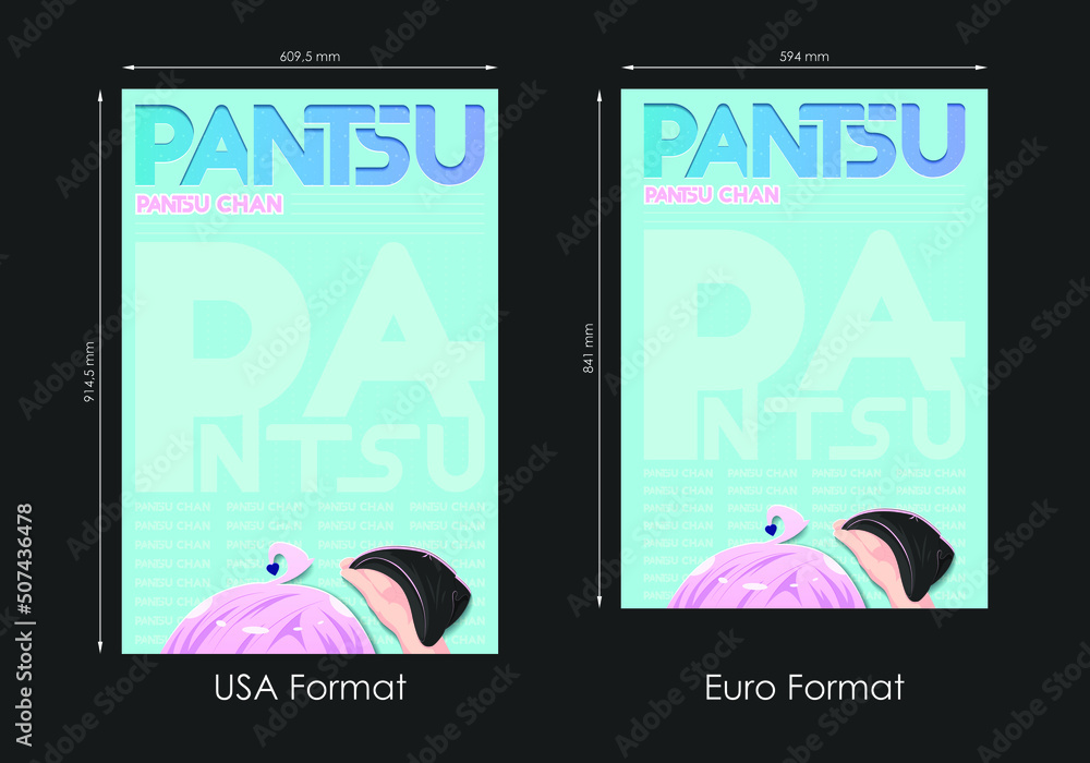 Poster or cover design in anime style and font background with famous ...